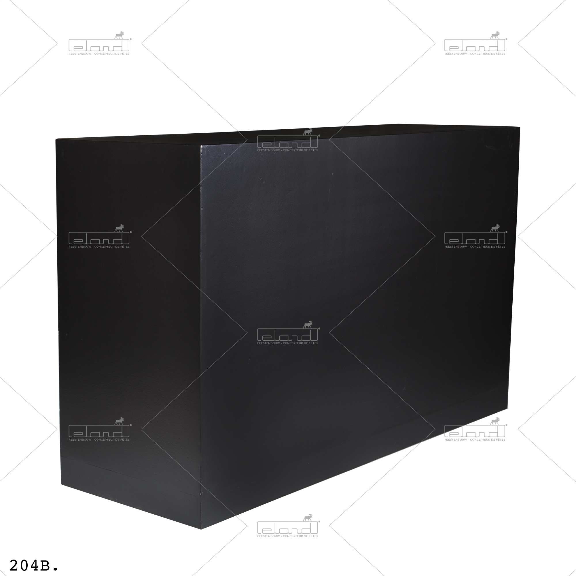 Zwarte kubische toog