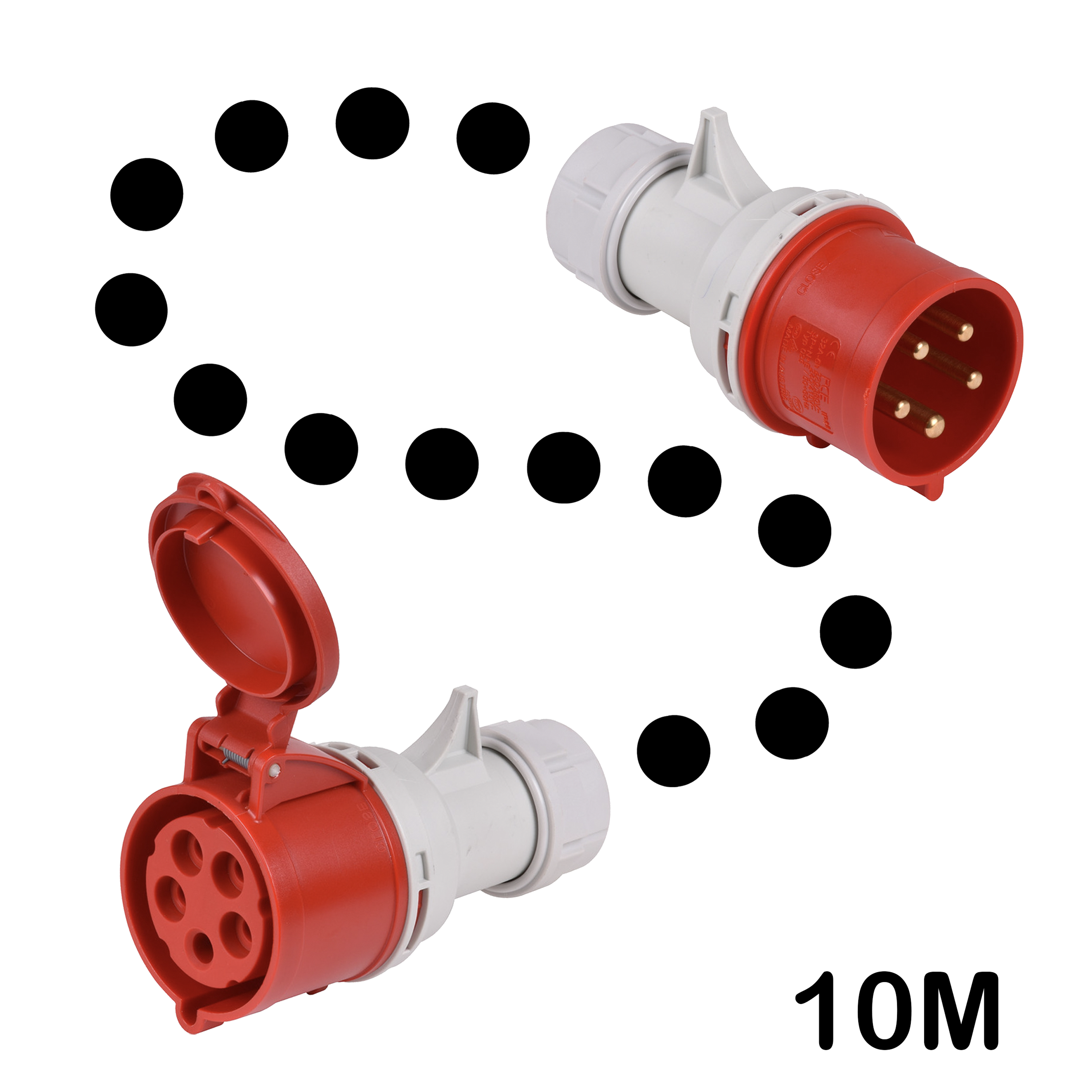 CEE Power Cable 400V 32A (5p) 10M