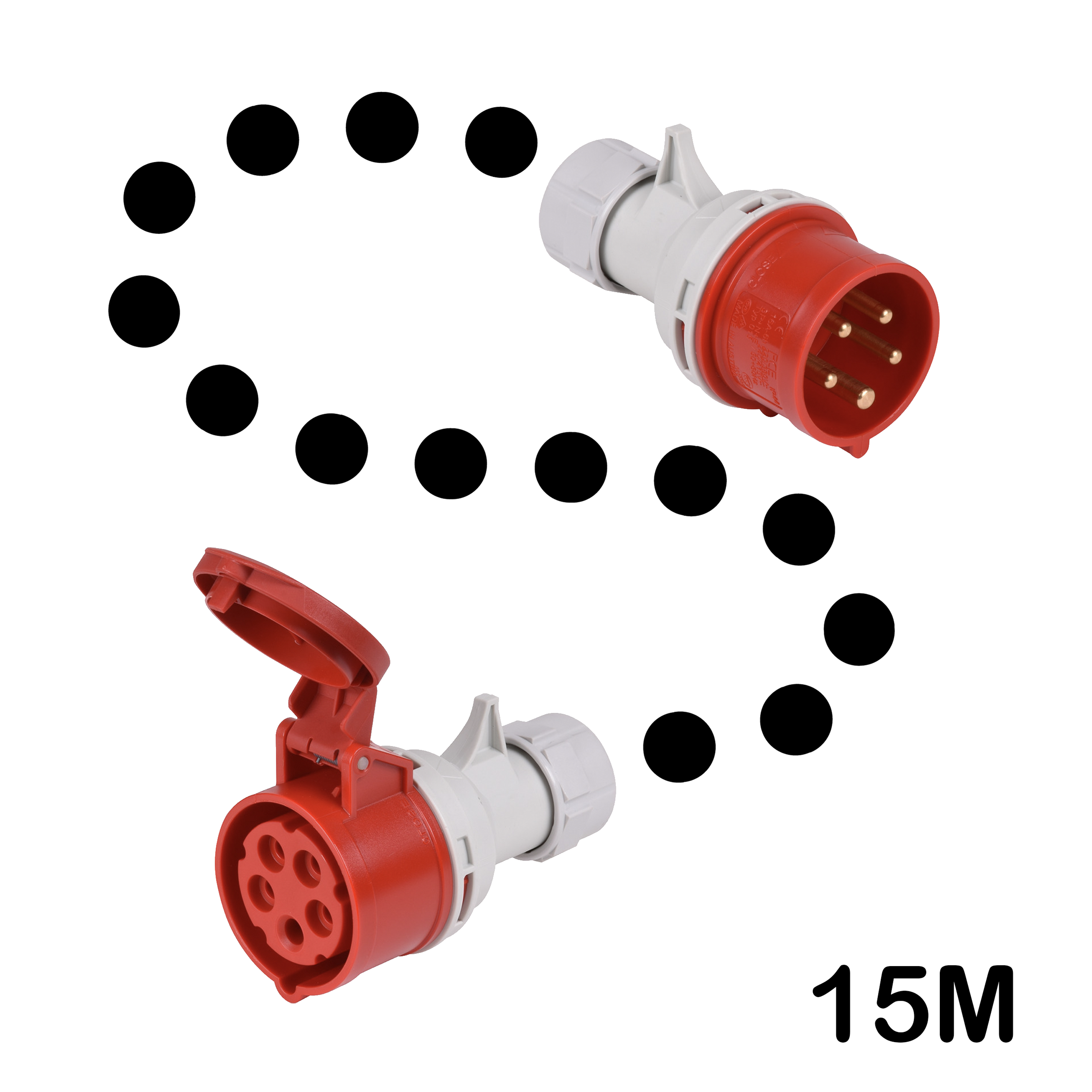 CEE Power Cablel 400V 16A (5p) 15M
