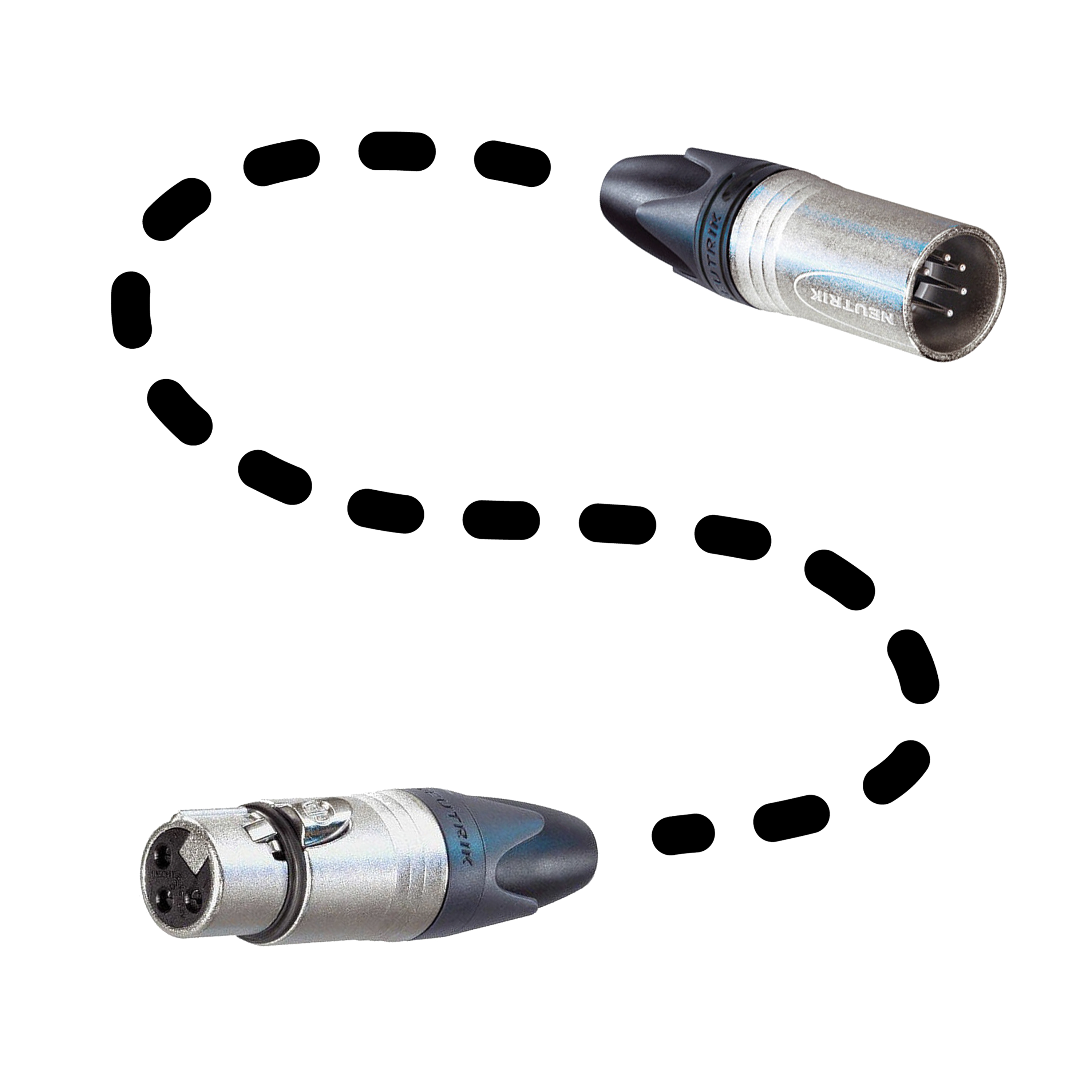 Verloop DMX - XLR M (5p) -> XLR F (3p)